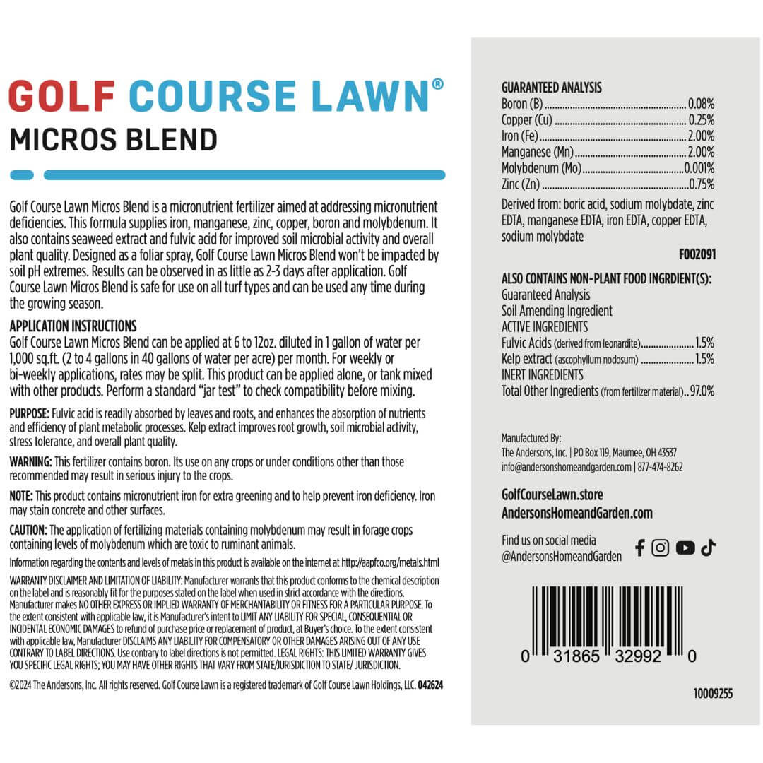 Golf Course Lawn Liquid Micronutrient Fertilizer | Golf Course Lawn Store